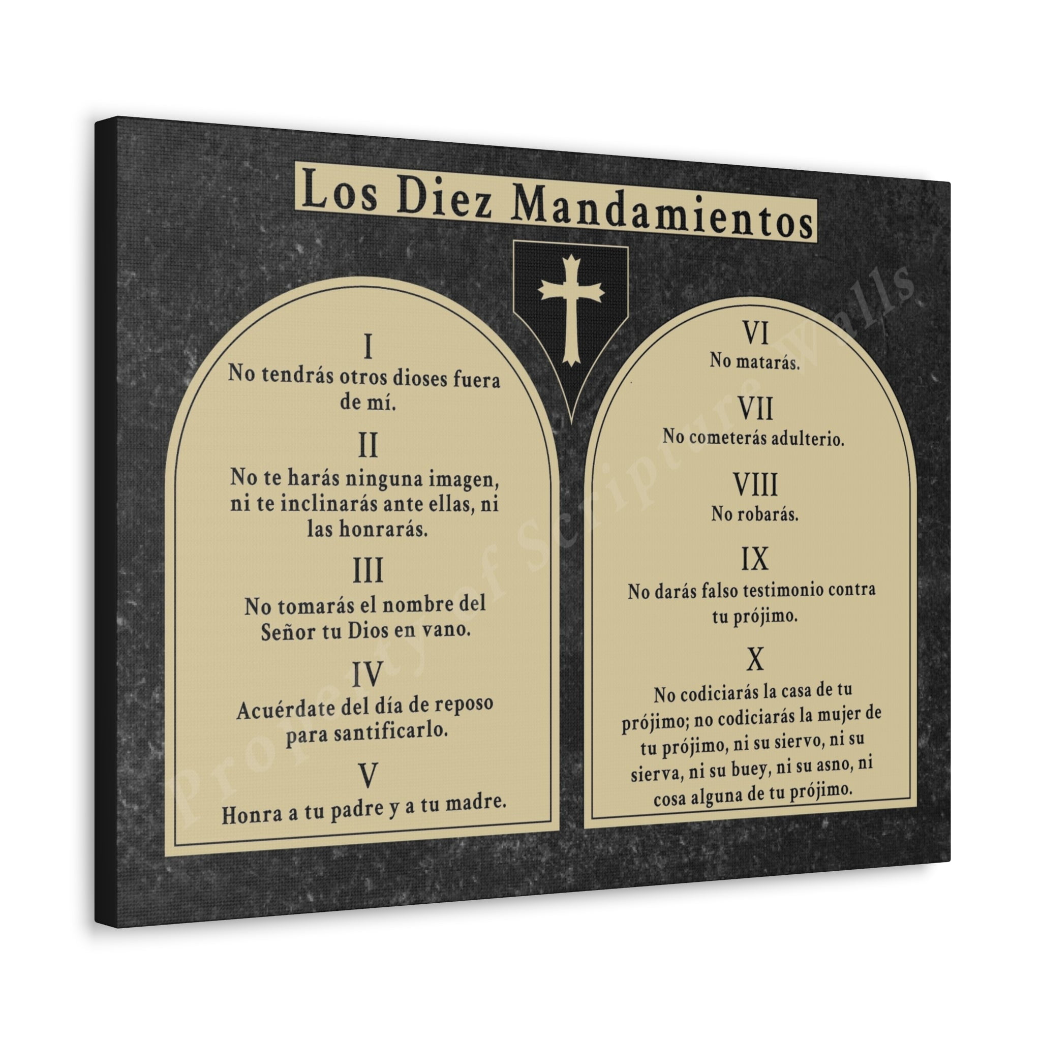 Scripture Walls 10 Commandments Spanish Los Diez Mandamientos Tablets ...