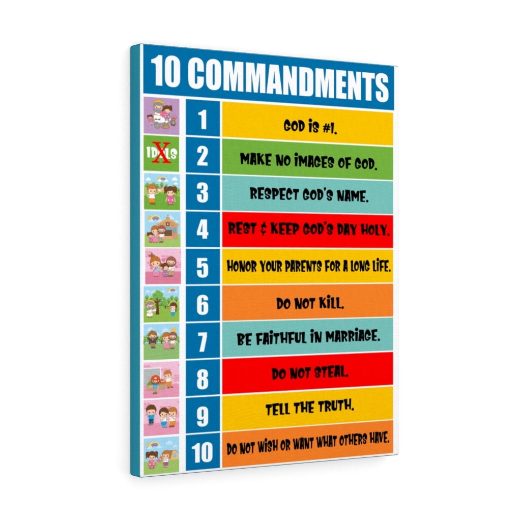 Scripture Walls 10 Commandments Sunday School Christian Home Decor ...