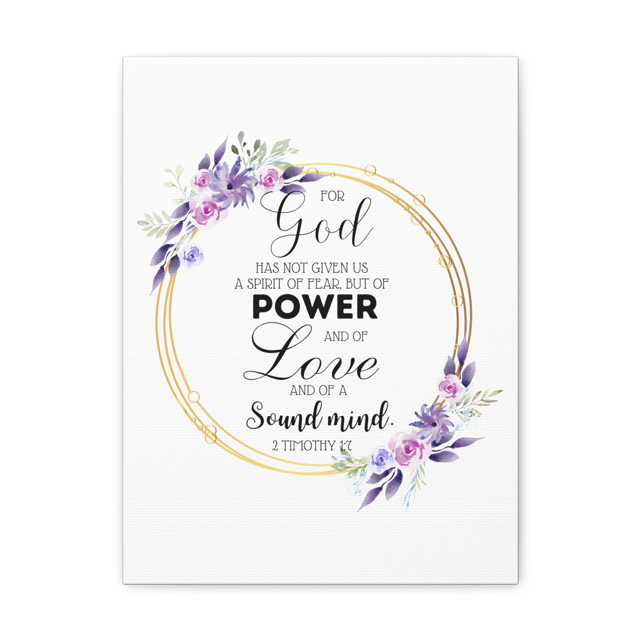 Scripture Walls 2 Timothy 1:7 Power Bible Verse Canvas Christian Wall ...