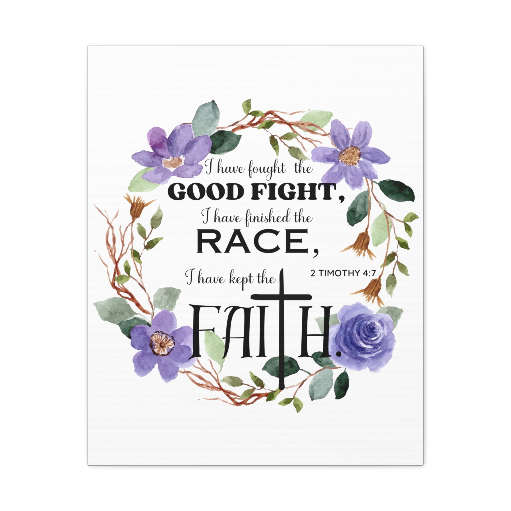 Scripture Walls 2 Timothy 4:7 Good Fight Bible Verse Canvas Christian ...