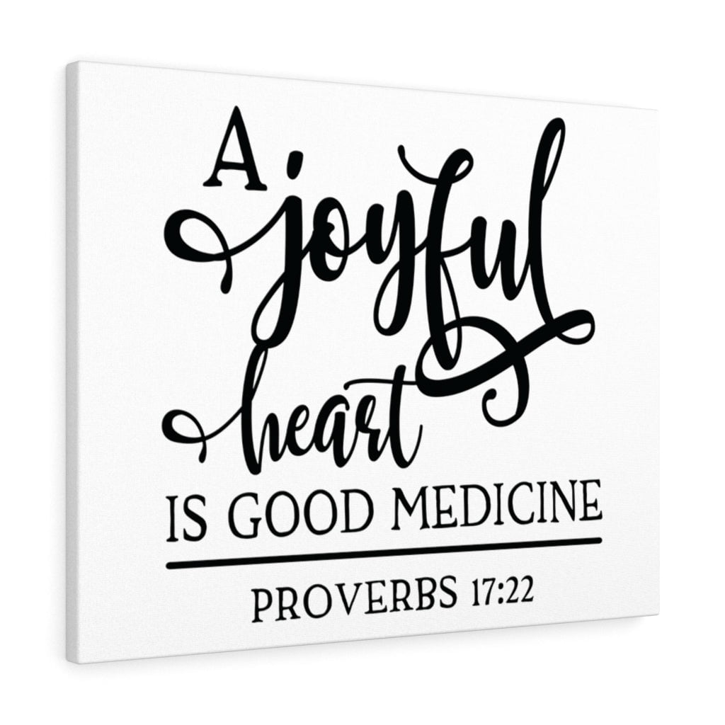 Scripture Walls A Joyful Heart Proverbs 17:22 Simple Bible Verse Canvas ...