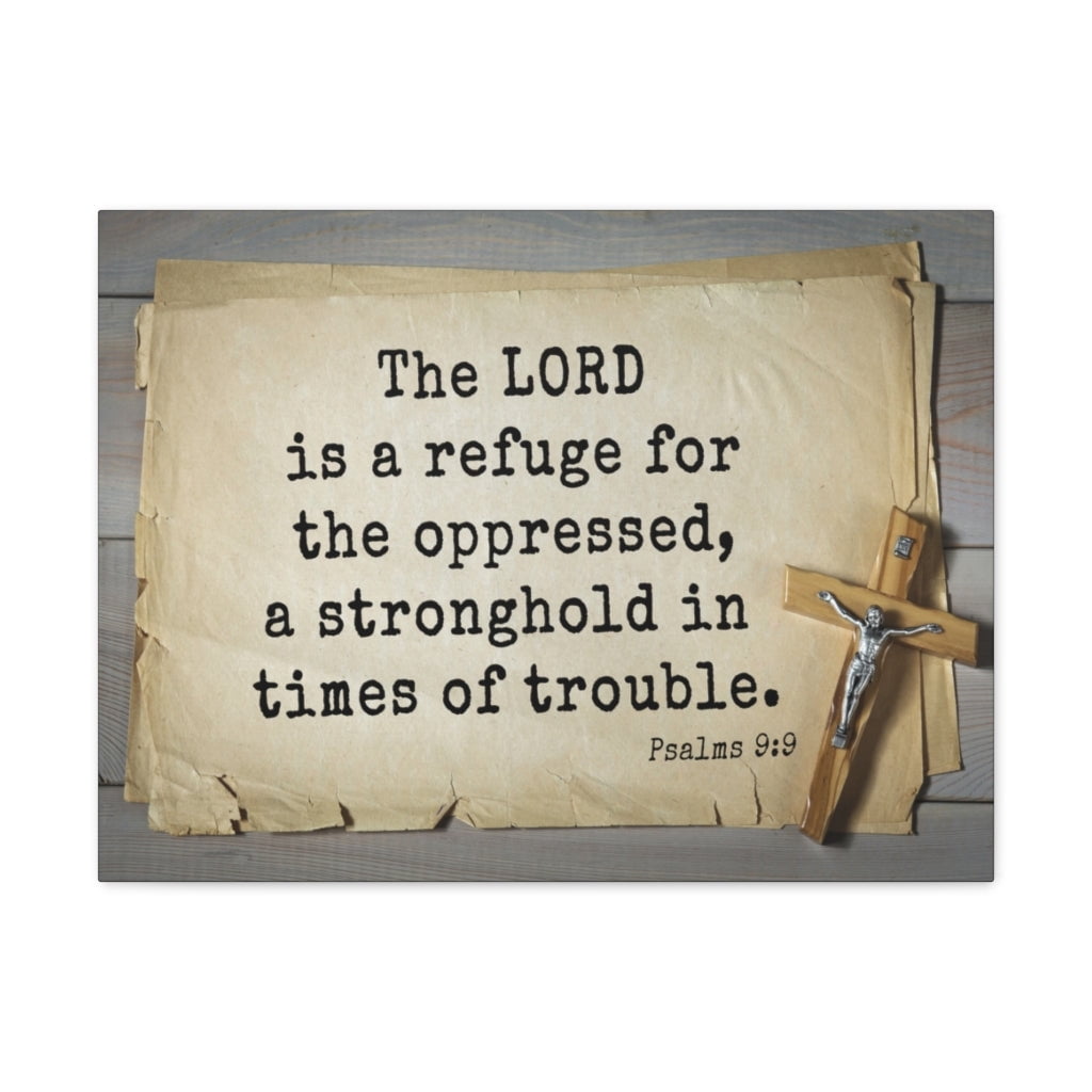 Scripture Walls Psalms 9:9 A Stronghold Bible Verse Canvas Christian Wall Art Ready to Hang ...