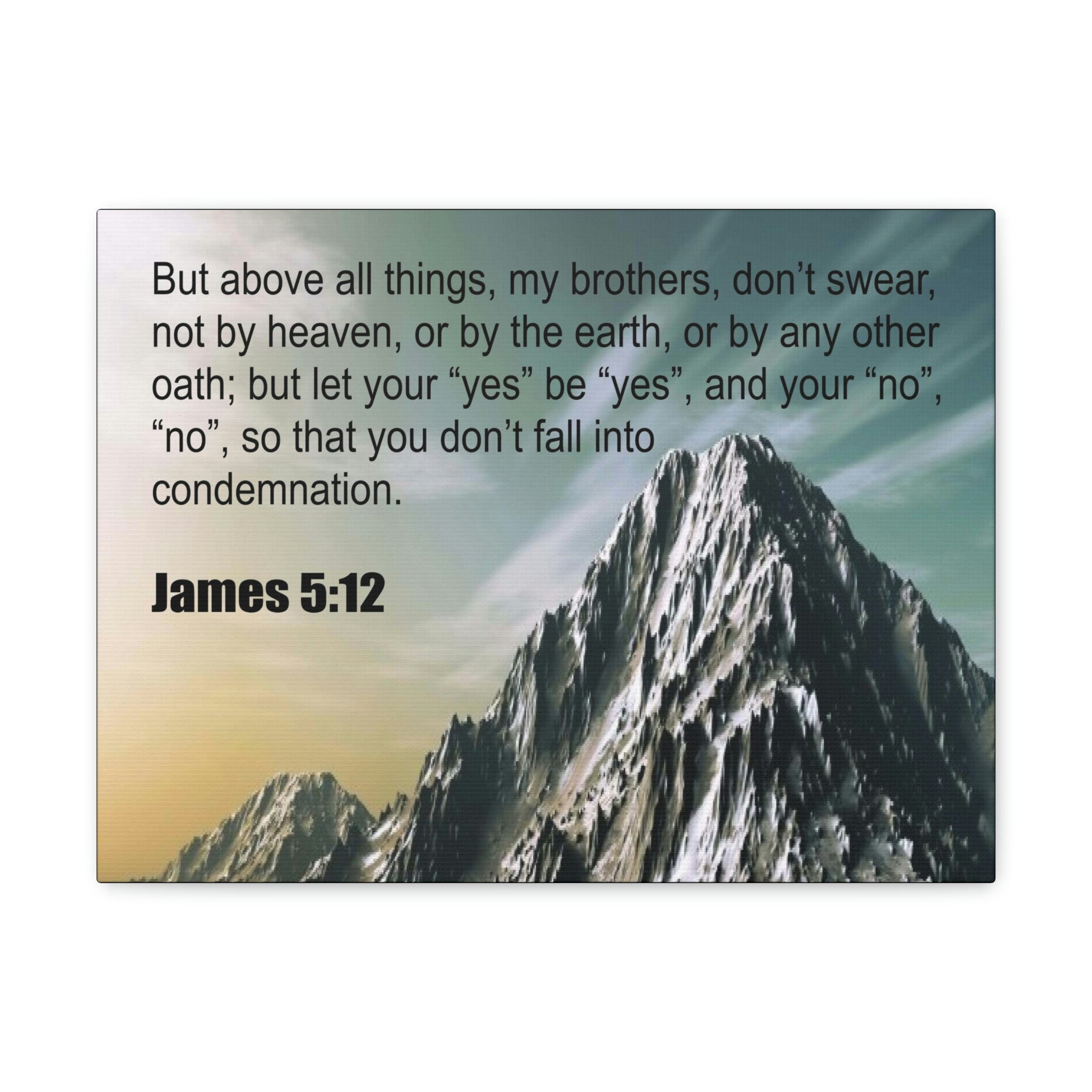 Scripture Walls Above All Things James 5:12 Bible Verse Canvas Christian Wall Art Ready to Hang ...