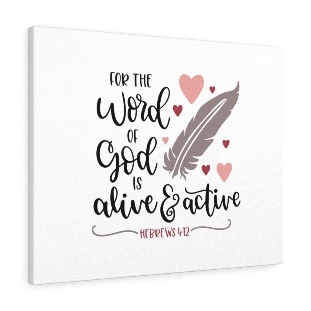 Scripture Walls Alive & Active Hebrews 4:12 Bible Verse Canvas ...