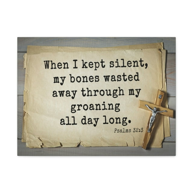 Scripture Walls Psalms 32:3 All Day Long Bible Verse Canvas Christian ...