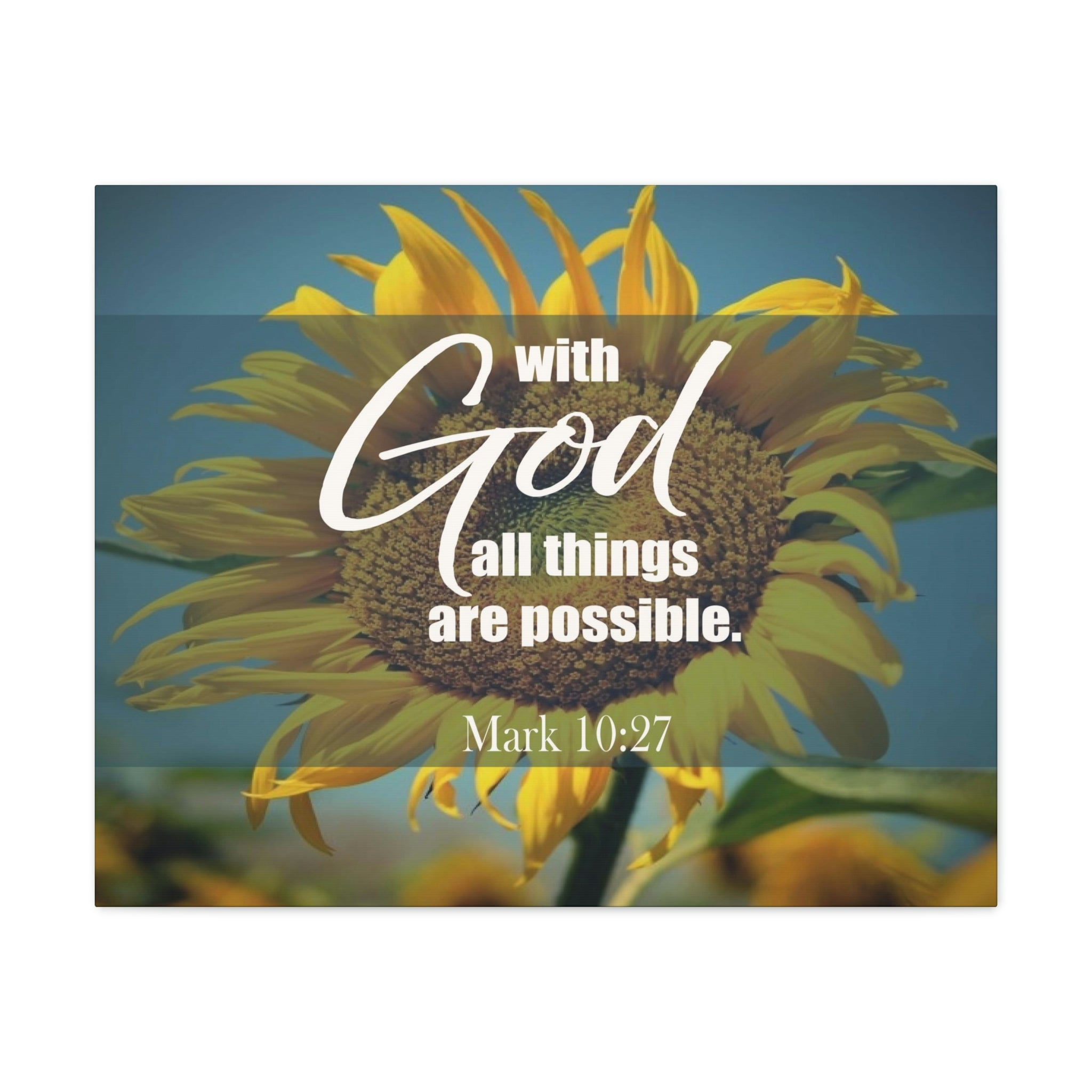 Scripture Walls All Things Are Possible Mark 10:27 Bible Verse Canvas Christian Wall Art Ready ...