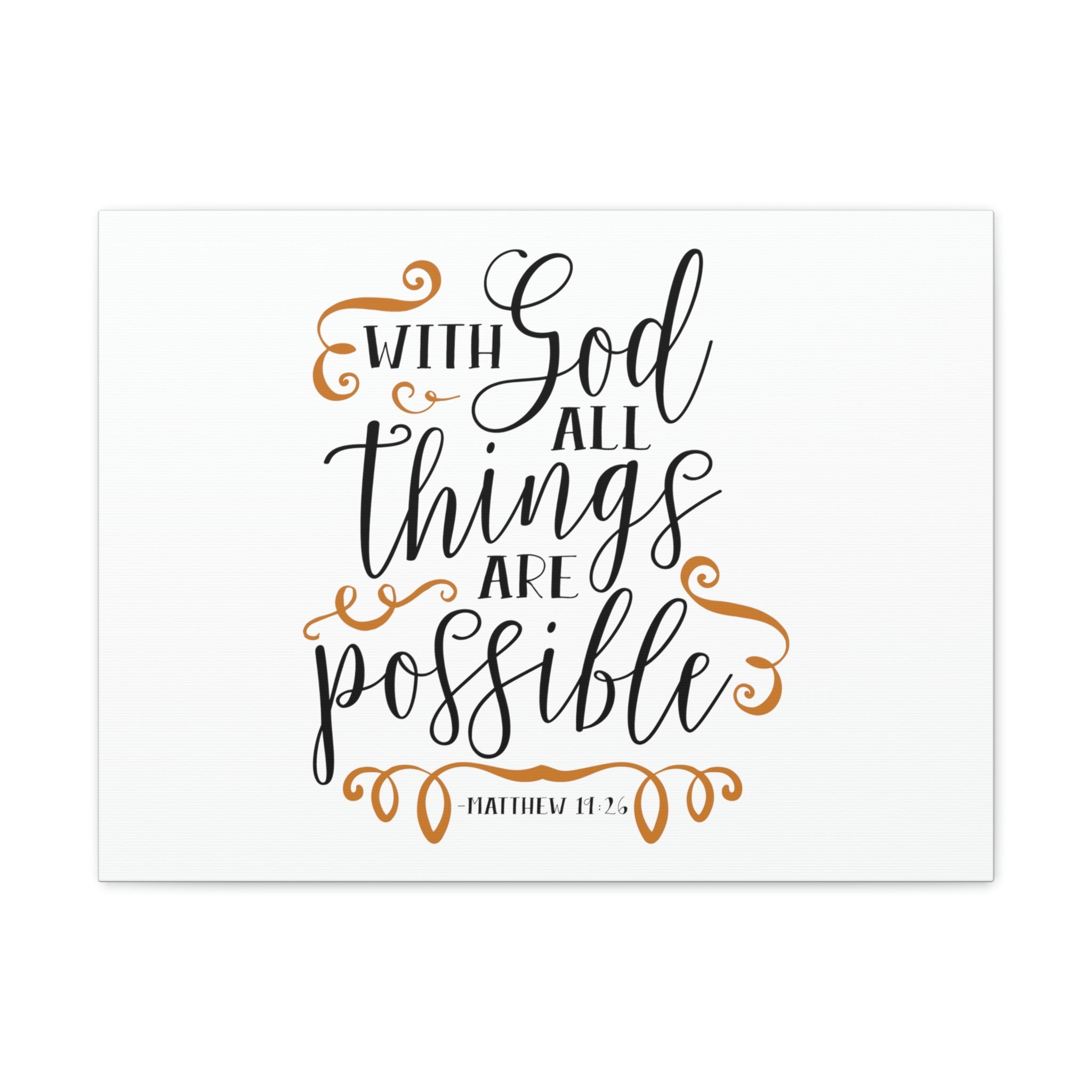 Scripture Walls All Things Are Possible Matthew 19:26 Brown Curves ...