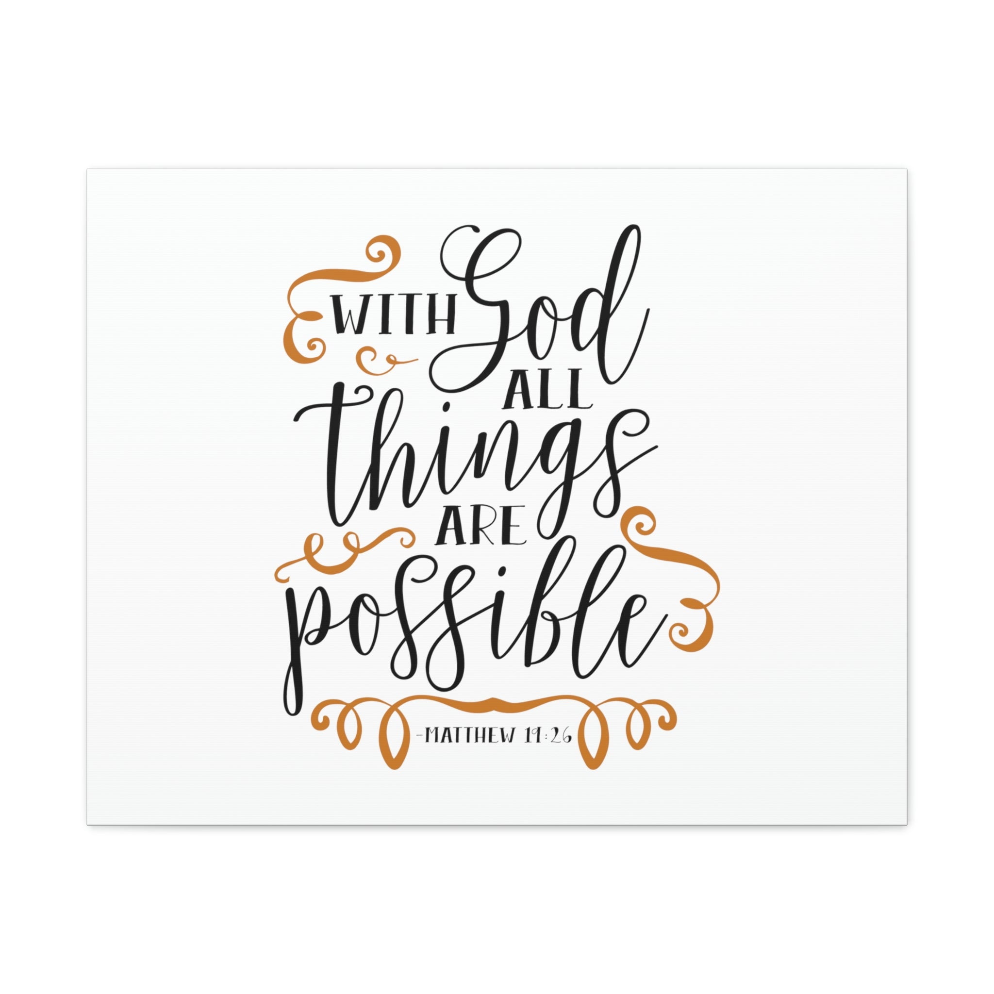 Scripture Walls All Things Are Possible Matthew 19:26 Brown Curves Christian Wall Art Bible ...