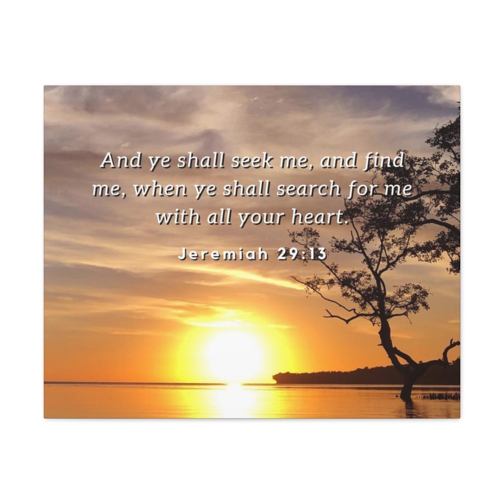 Scripture Walls All Your Heart Jeremiah 29:13 Bible Verse Canvas ...