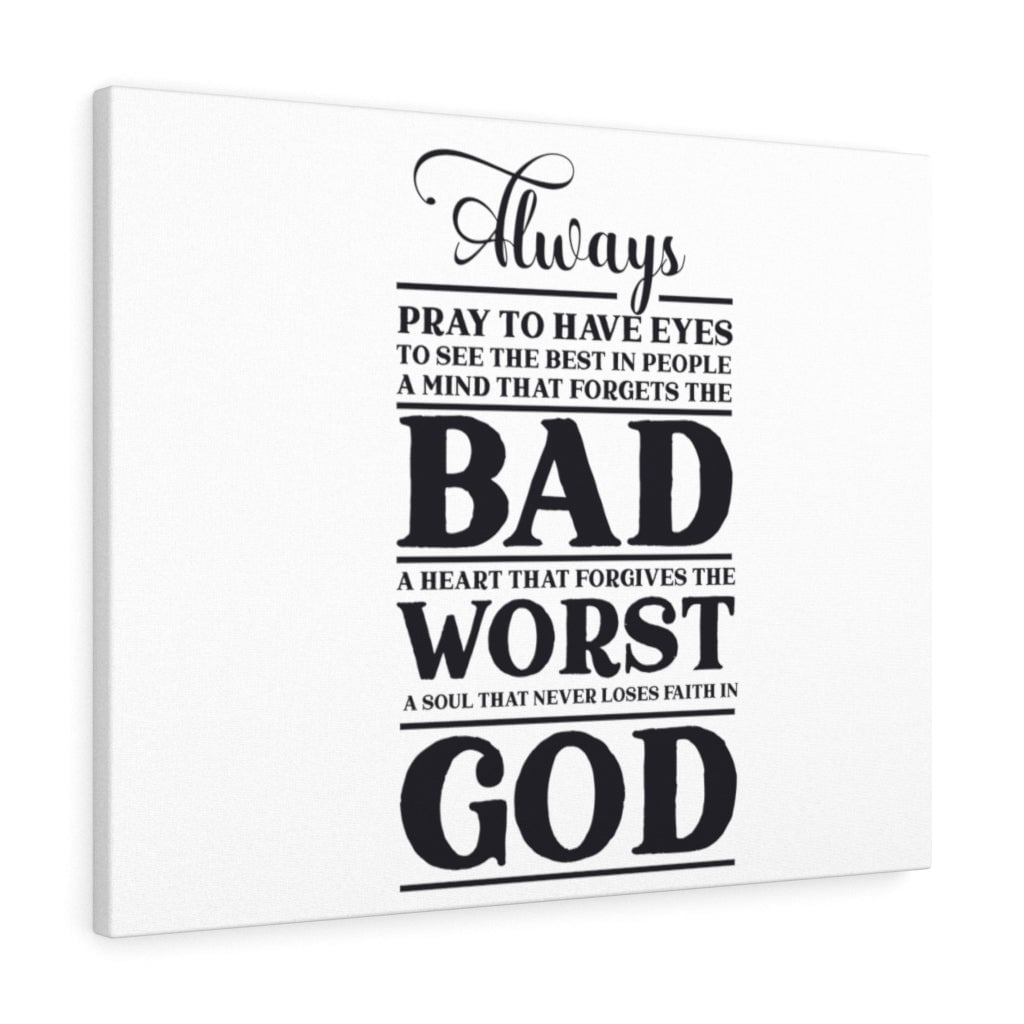 Scripture Walls Always Pray Bible Verse Canvas Christian Wall Art Ready ...
