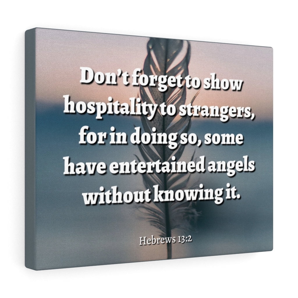 Scripture Walls Angels Hebrews 13:2 Bible Verse Canvas Christian Wall ...