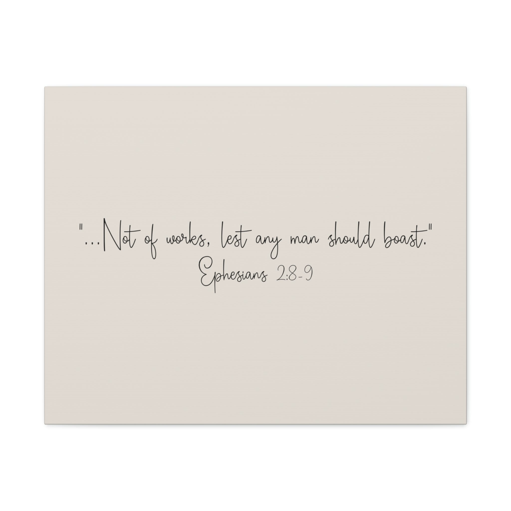 Scripture Walls Any Man Ephesians 2:8 Pastel Brown Bible Verse Canvas ...