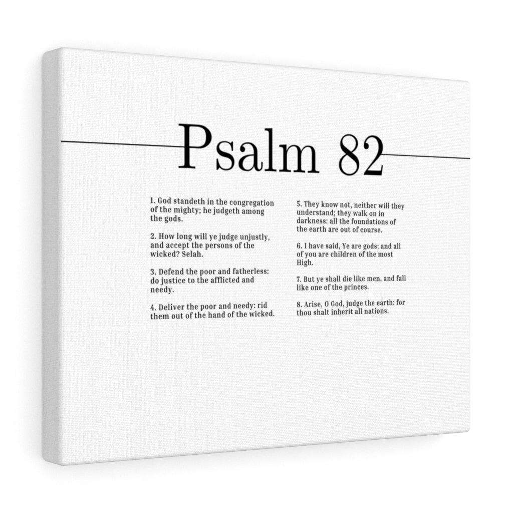 Scripture Walls Psalm 82 Arise O God White Bible Chapter Canvas Christian Wall Art Ready to Hang ...