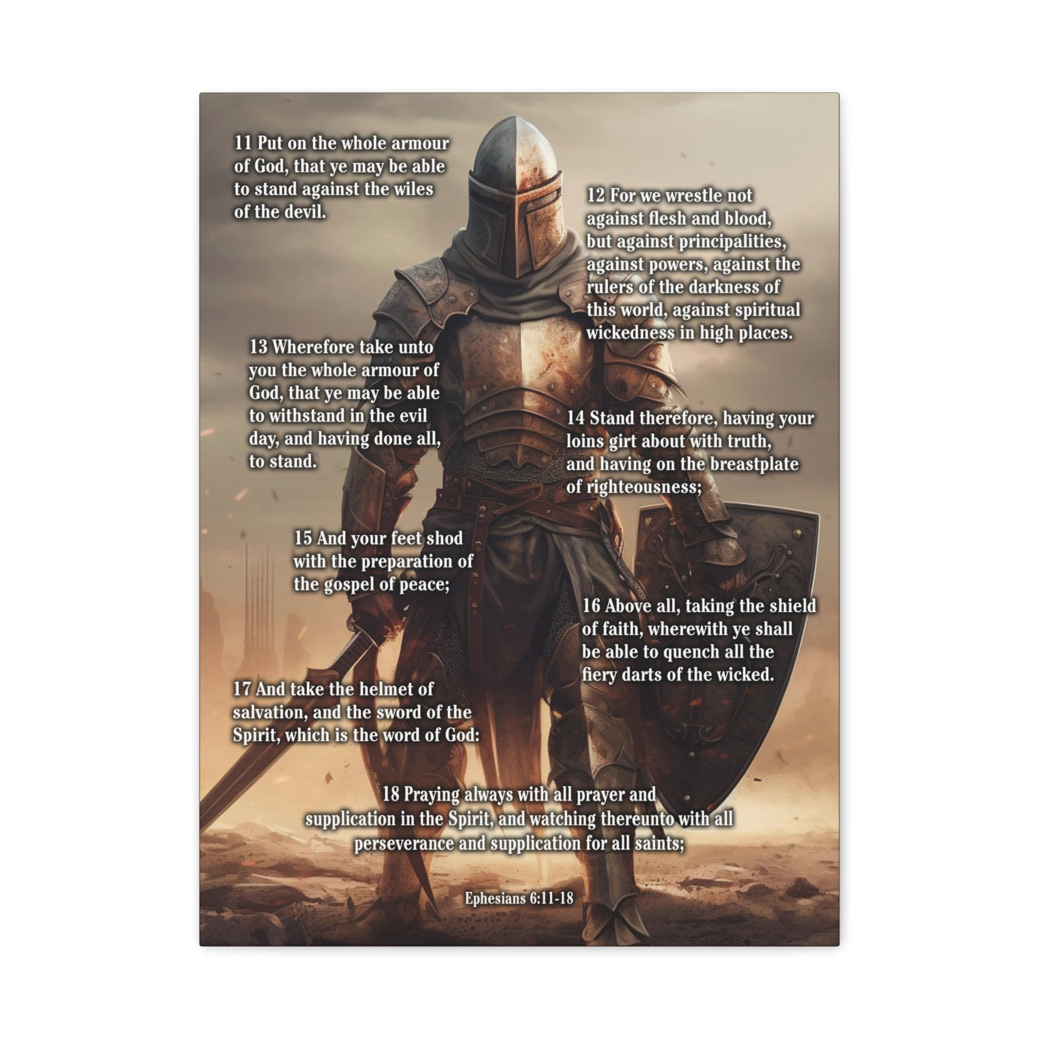 Scripture Walls Armour of God Ephesians 6:11-18 Standing Warrior ...