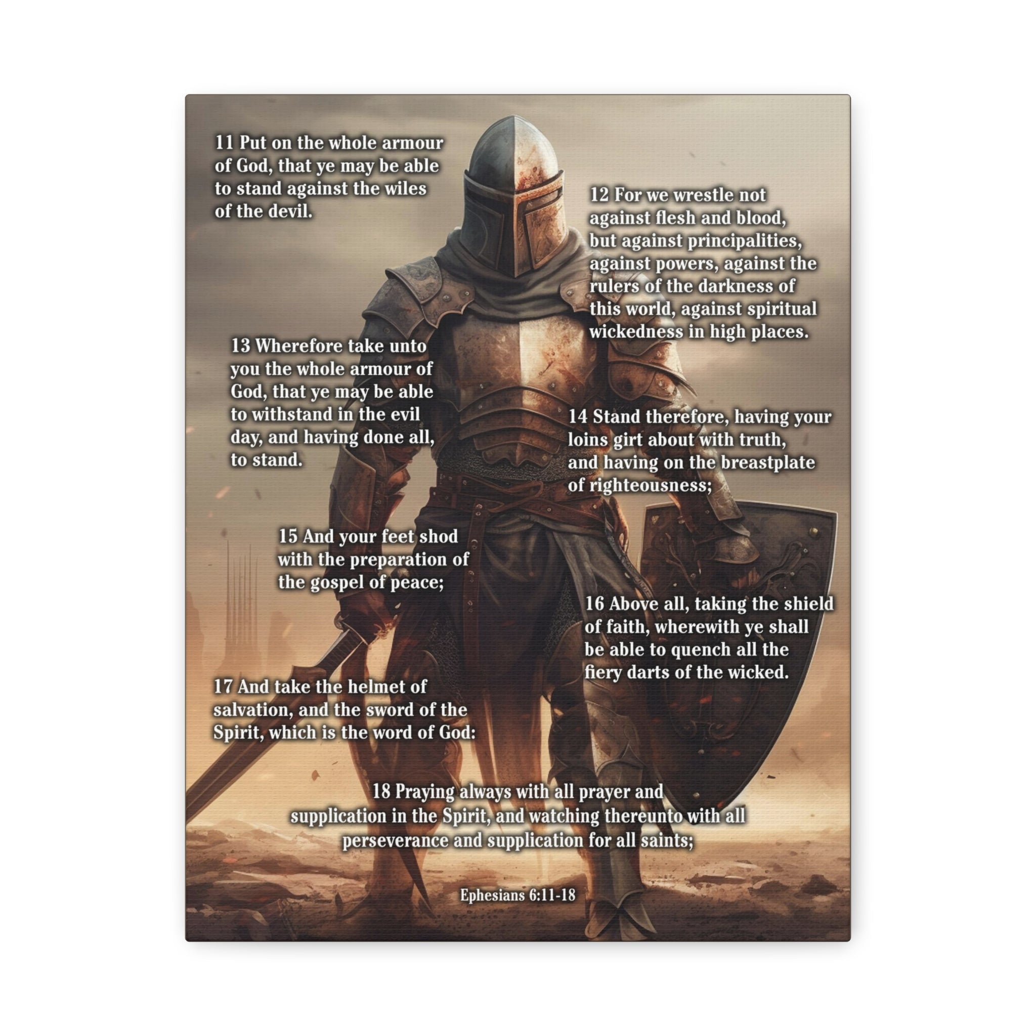 Scripture Walls Armour of God Ephesians 6:11-18 Standing Warrior ...