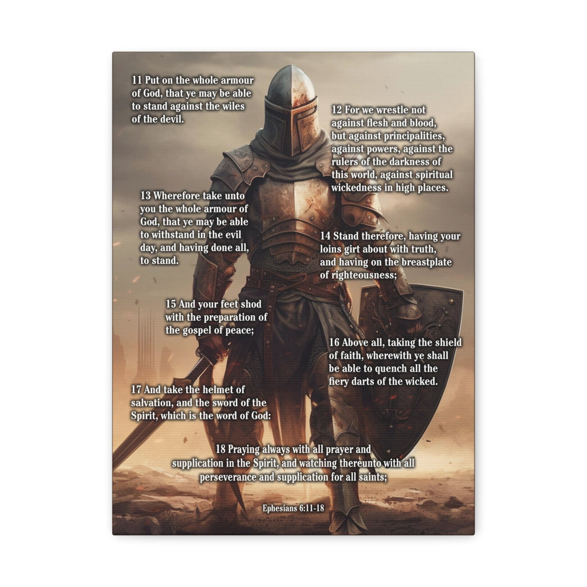 Scripture Walls Armour of God Ephesians 6:11-18 Standing Warrior ...