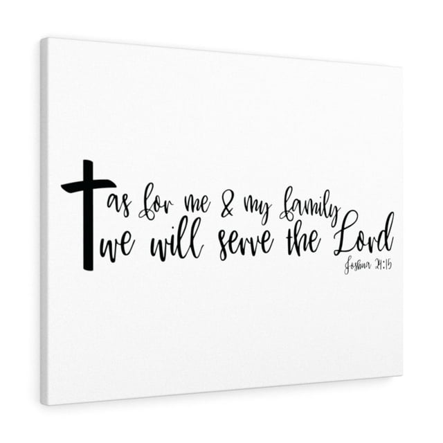 Scripture Walls As For Me Joshua 24:15 Bible Verse Canvas Christian ...