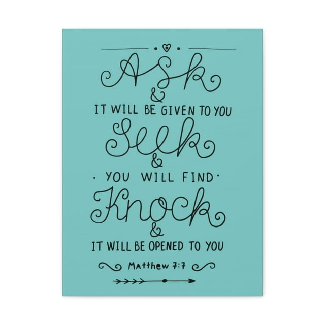 Scripture Walls Ask And It Will Be Given To You Matthew 7:7 Christian ...