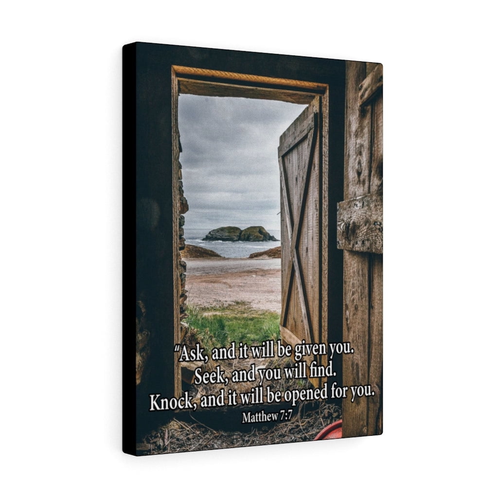 Scripture Walls Ask & You Shall Receive Mathew 7:7 Bible Verse Canvas ...