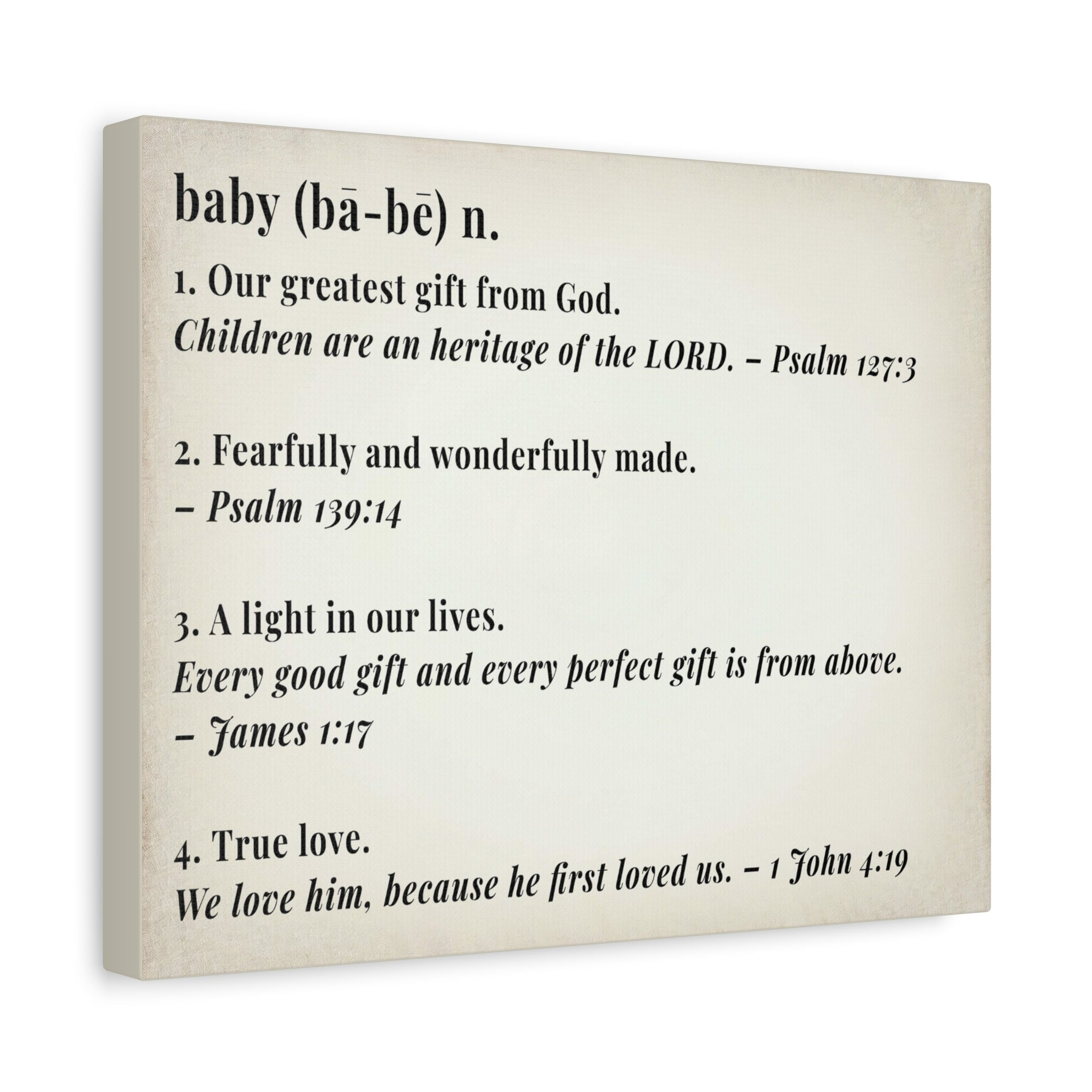Scripture Walls Baby Definition by God Bible Verse Canvas Christian ...
