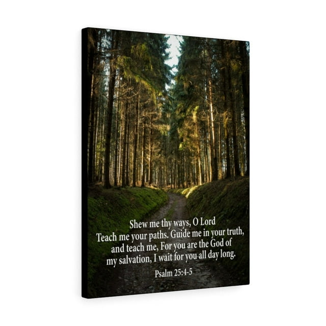 Scripture Walls Psalm 25:4-5 Baptism Bible Verse Canvas Christian Wall ...