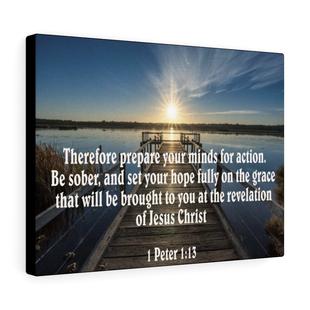 Scripture Walls Be Sober 1 Peter 1:13 Bible Verse Canvas Christian Wall ...