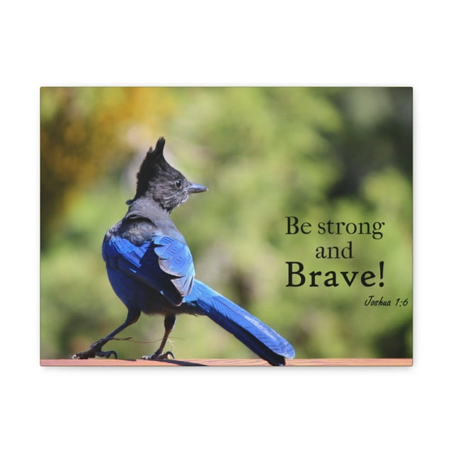 Scripture Walls Be Strong And Brave Joshua 1:6 Bible Verse Canvas ...