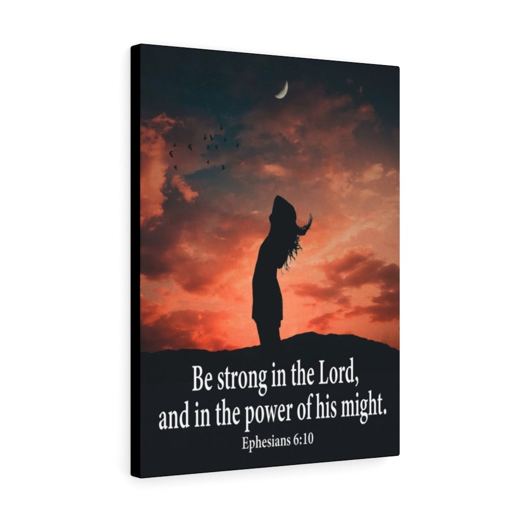 Scripture Walls Be Strong in the Lord Ephesians 6:10 Orange Bible Verse ...