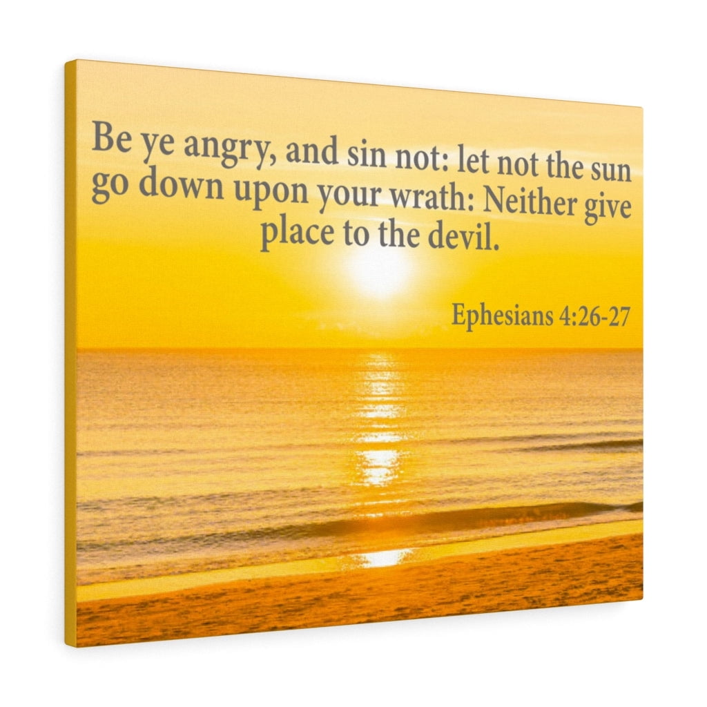 Scripture Walls Be Ye Angry Ephesians 4:26-27 Bible Verse Canvas ...