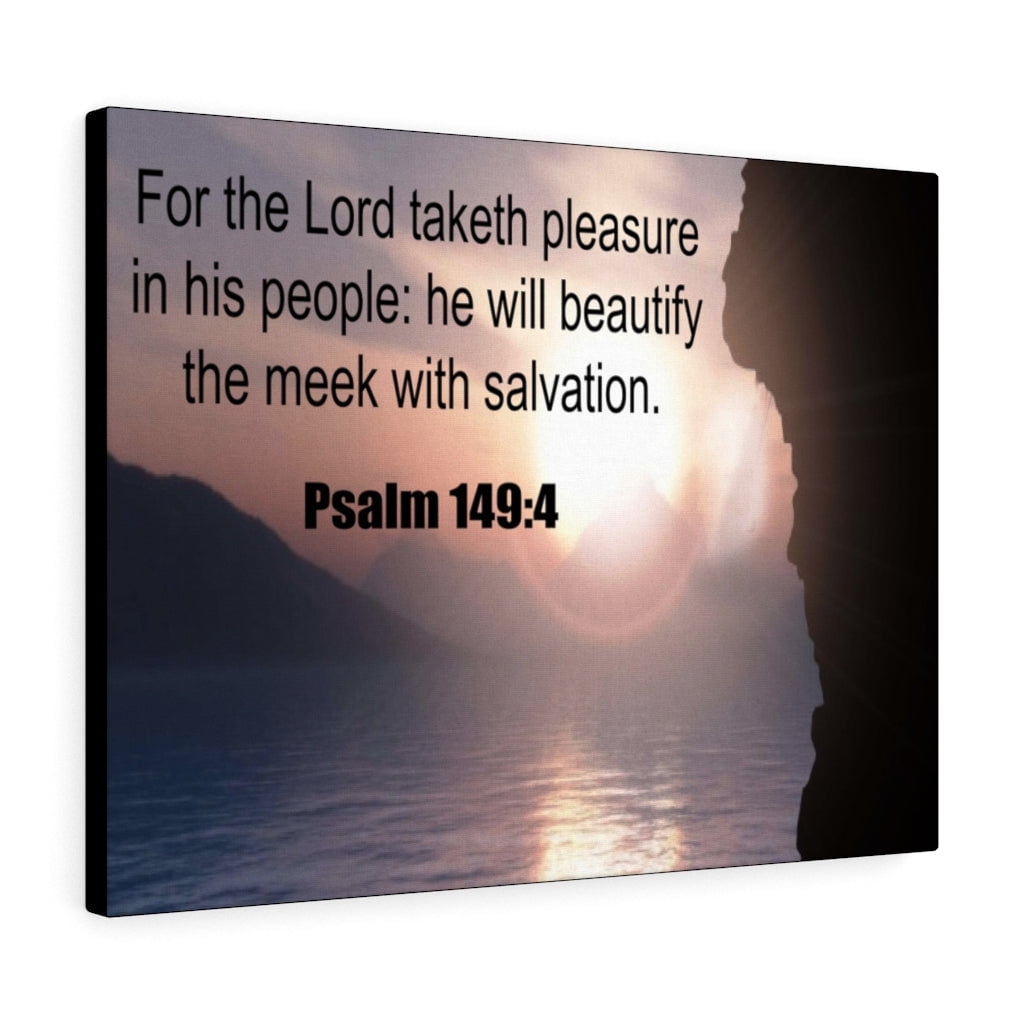Scripture Walls Psalm 149:4 Beautify the Meek Bible Verse Canvas ...