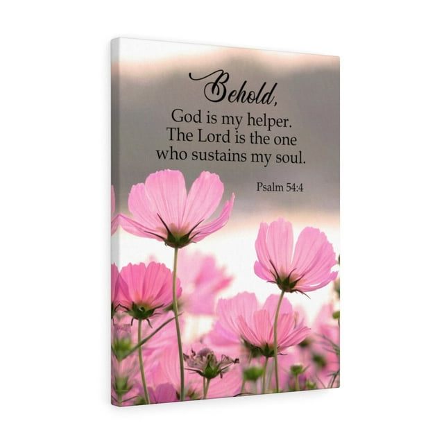 Scripture Walls Psalm 54:4 Behold God is My Helper Bible Verse Canvas ...