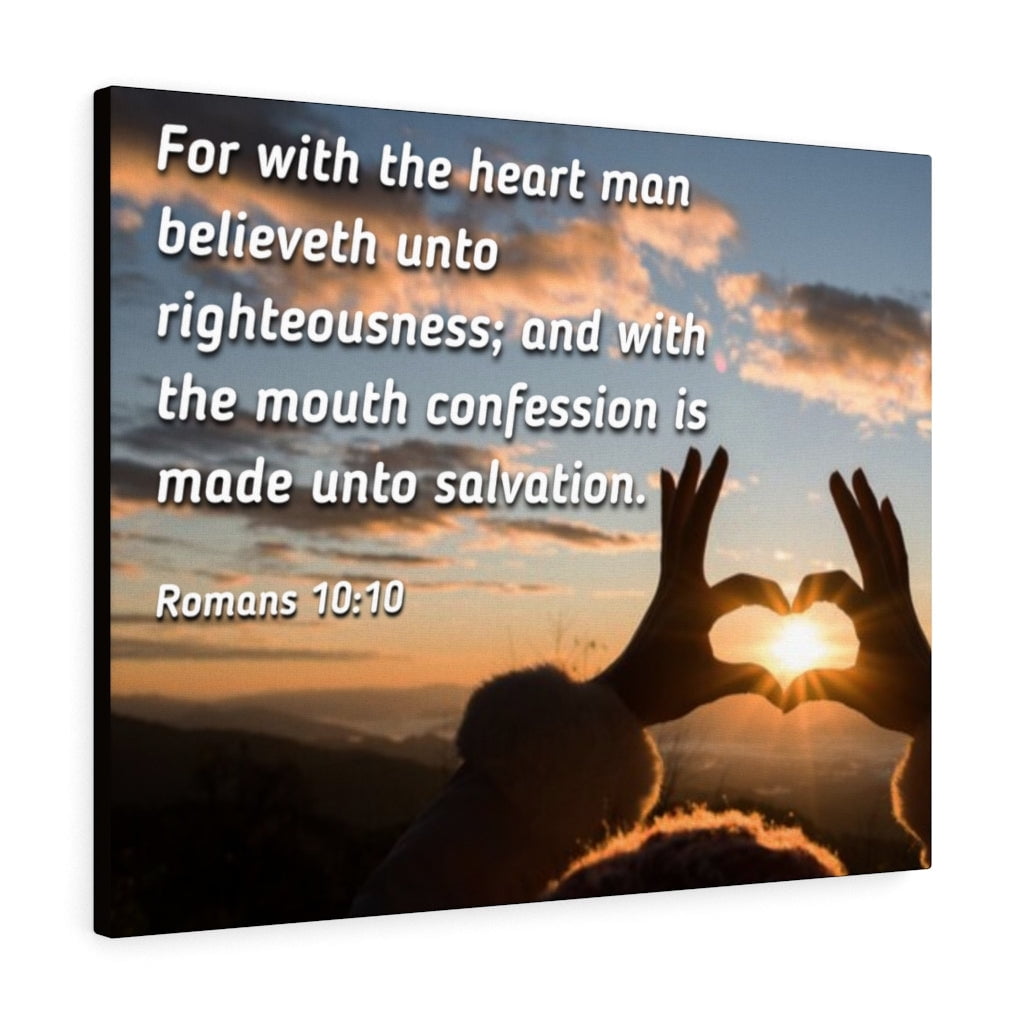 Scripture Walls Believeth Unto Righteousness Romans 10:10 Bible Verse ...