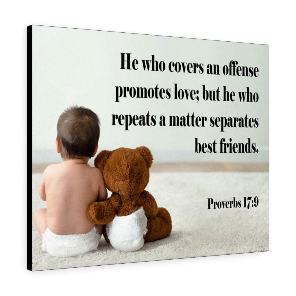 Scripture Walls Best Friends Proverbs 17:9 Bible Verse Canvas Christian ...