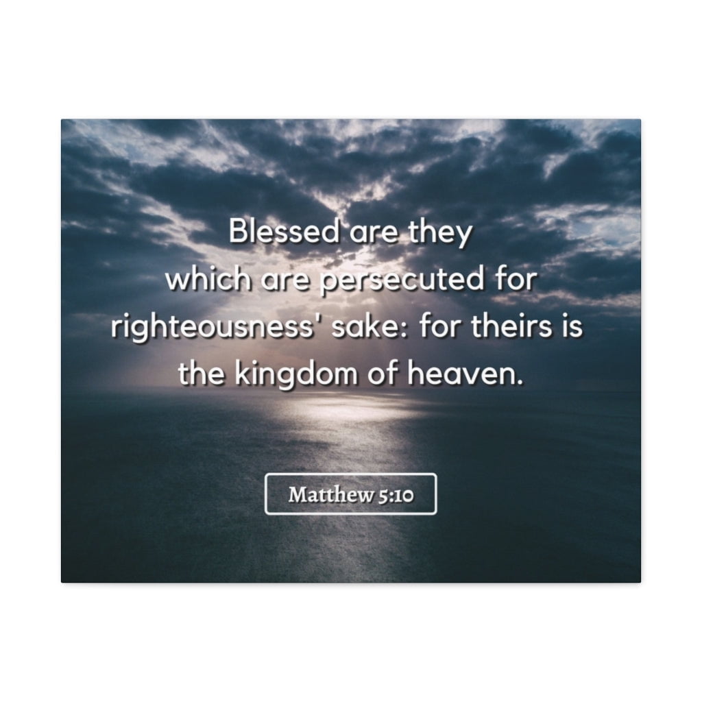 Scripture Walls Blessed Are They Matthew 5:10 Bible Verse Canvas ...
