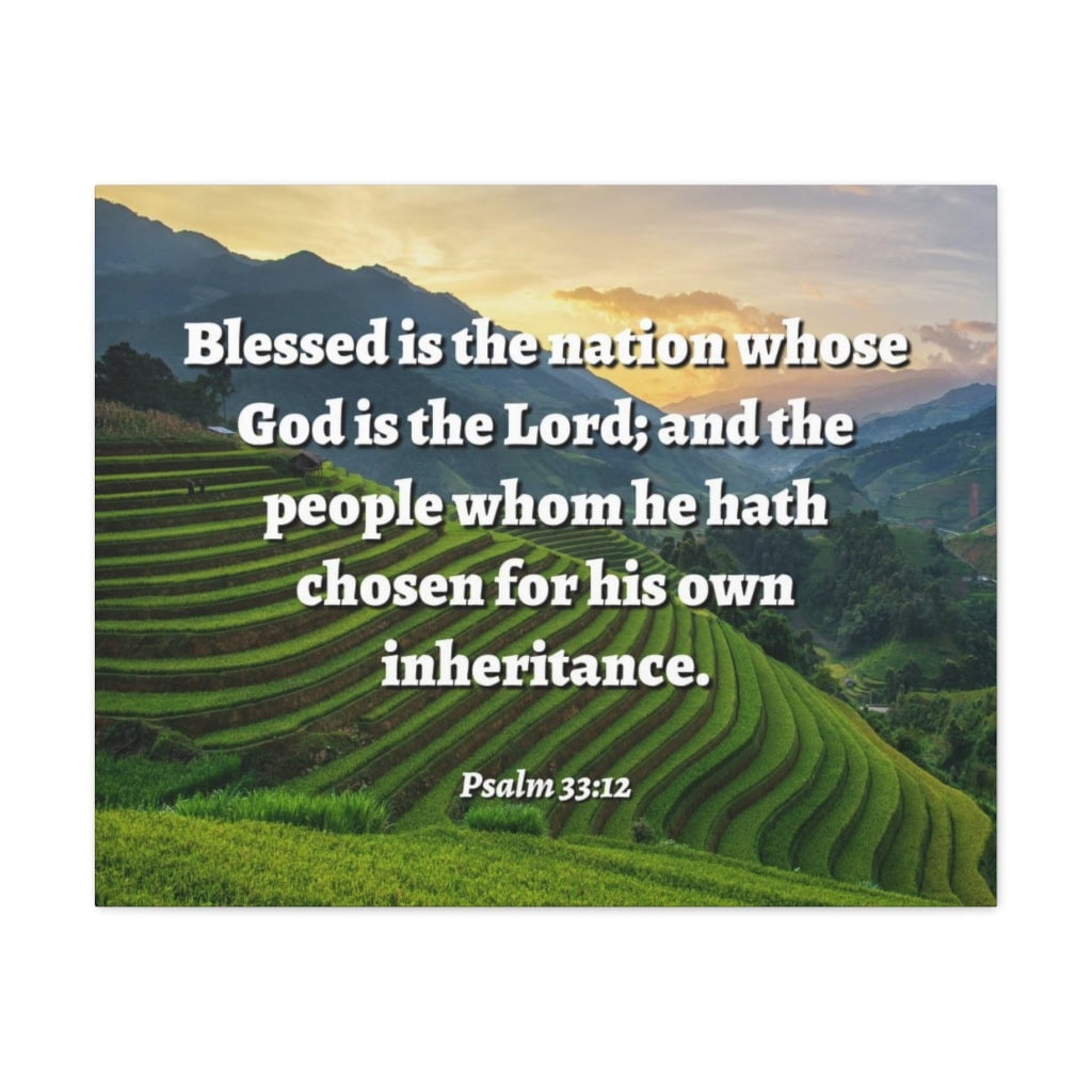 Scripture Walls Psalm 33:12 Blessed Is The Nation Bible Verse Canvas ...