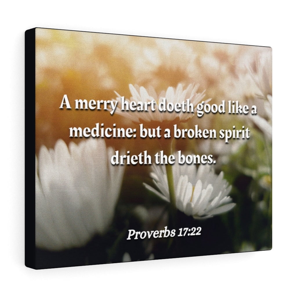 Scripture Walls Broken Spirit Proverbs 17:22 Bible Verse Canvas ...