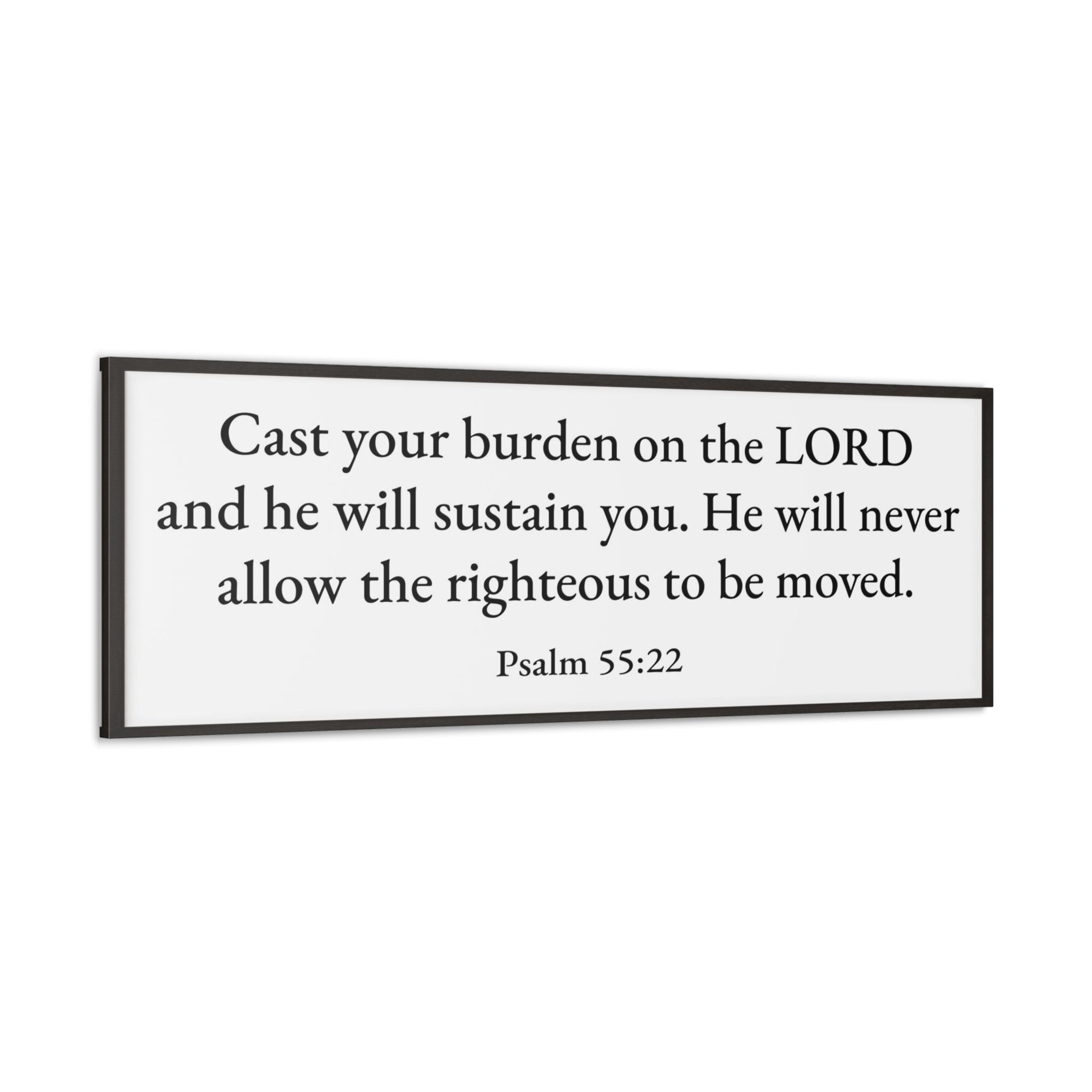 Cast your Burdens Psalm‬ ‭55:22‬ White Bible Verse Canvas Christian ...