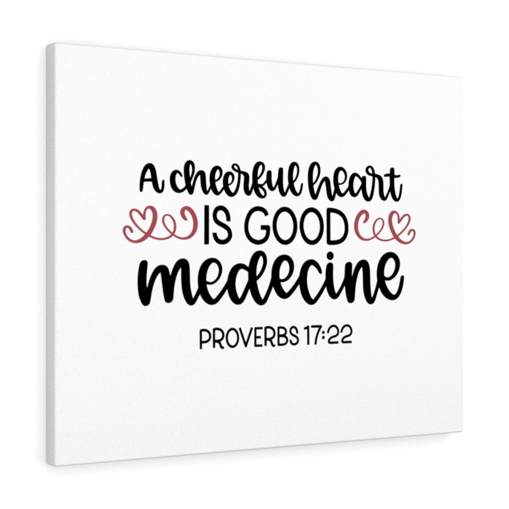Scripture Walls Cheerful Heart Proverbs 17:22 Bible Verse Canvas ...