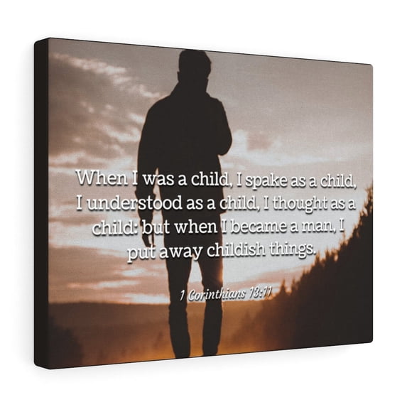 Scripture Walls Childish Things 1 Corinthians 13:11 Bible Verse Canvas ...