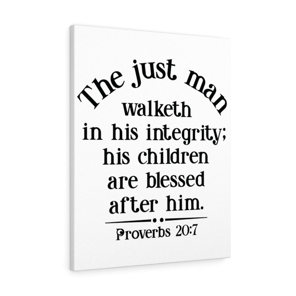 Scripture Walls Children Are Blessed Proverbs 20:7 Bible Verse Canvas ...