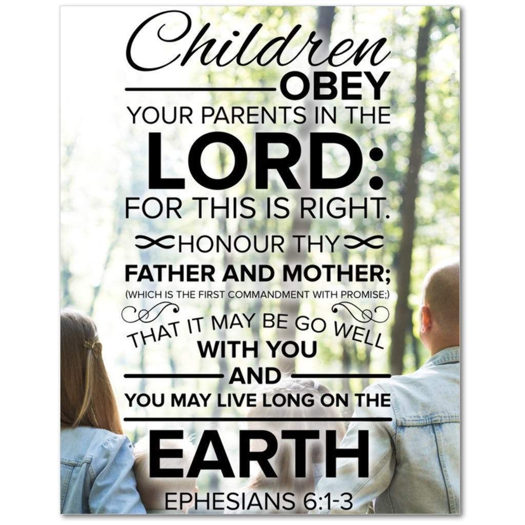 Scripture Walls Children Obey Your Parents Ephesians 6:13 Bible Verse ...