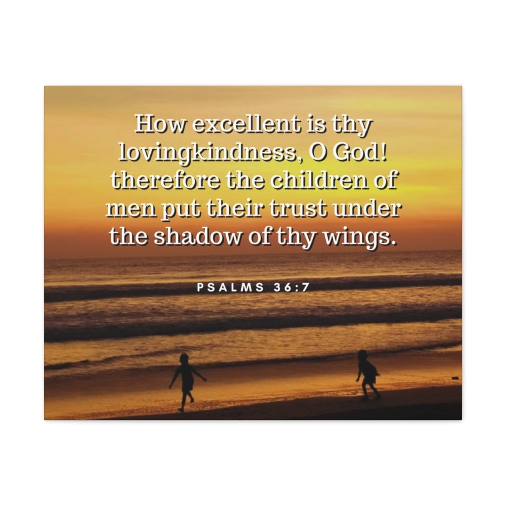 Scripture Walls Children Of Men Psalms 36:7 Bible Verse Canvas ...