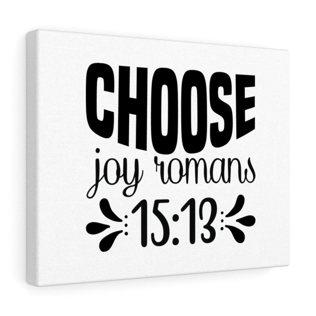 Scripture Walls Choose Joy Dots Romans 15:13 Bible Verse Canvas ...