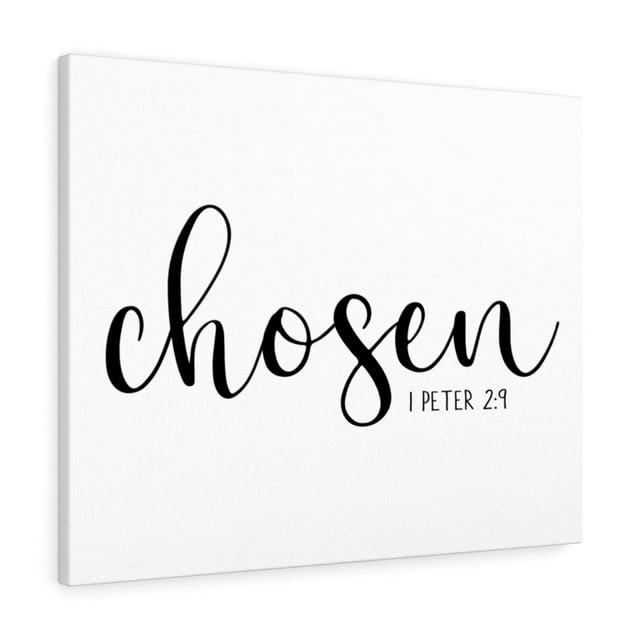 Scripture Walls Chosen 1 Peter 2:9 Plain Bible Verse Canvas Christian ...
