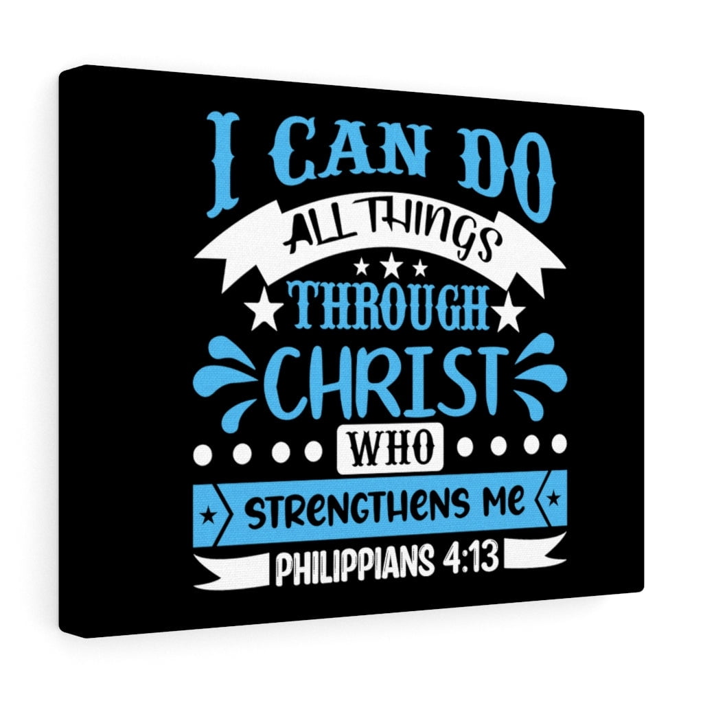 Scripture Walls Christ Who Strengthens Me Philippians 4:13 Blue Bible ...