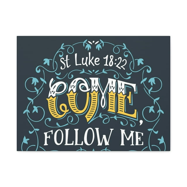 Scripture Walls Come Follow Me Luke 18:22 Christian Wall Art Bible ...