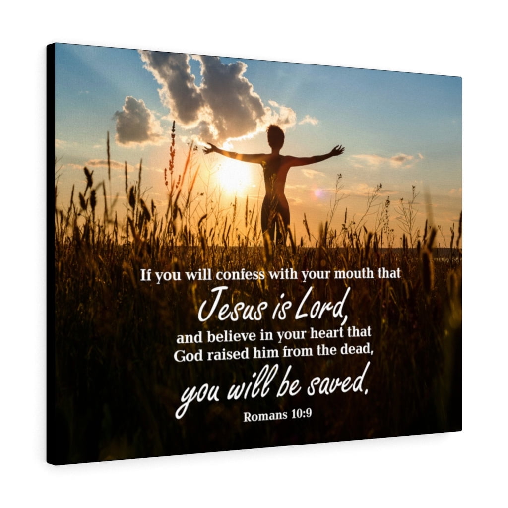 Scripture Walls Confess Jesus Romans 10:9 Wall Art Christian Home Decor ...