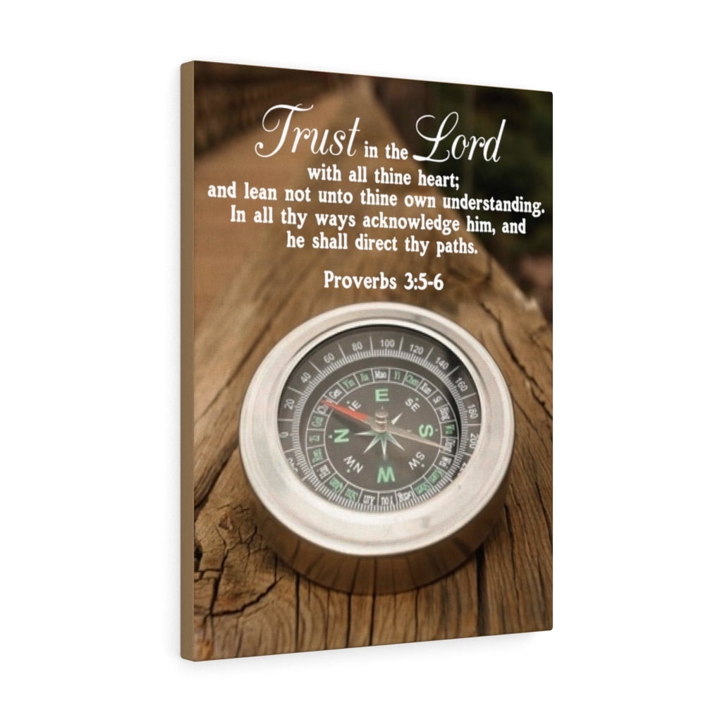 Scripture Walls Direct Thy Paths Proverbs 3:5-6 Wood Bible Verse Canvas ...