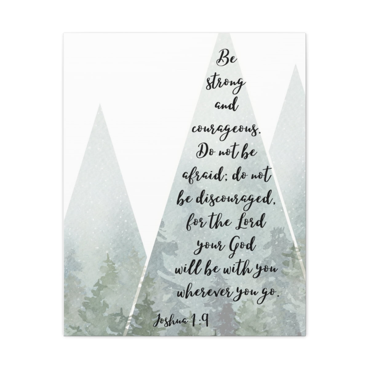 Scripture Walls Do Not Be Discouraged Joshua 1:9 Tree Bible Verse ...