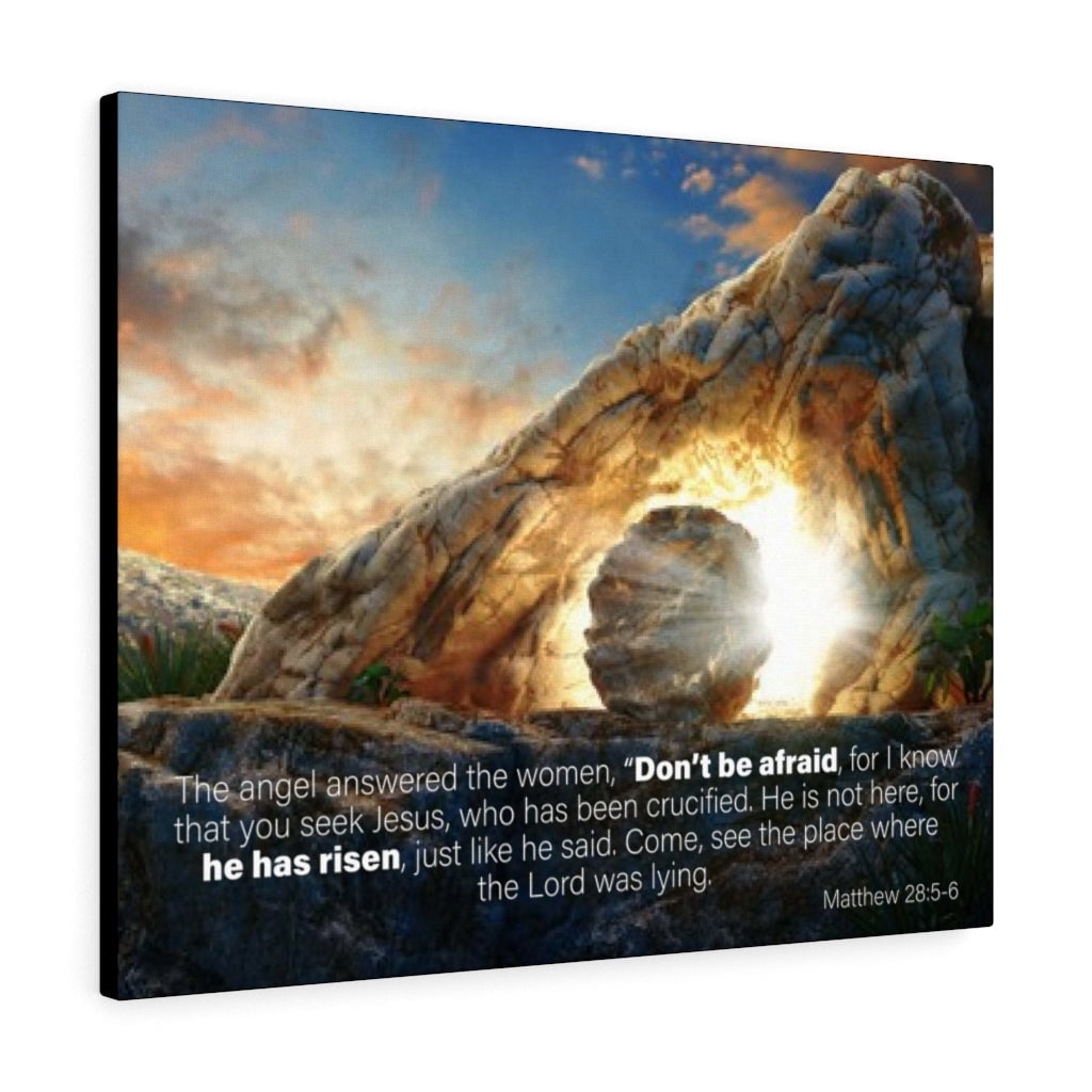 Scripture Walls Matthew 28:5-6 Don't Be Afraid Bible Verse Canvas ...